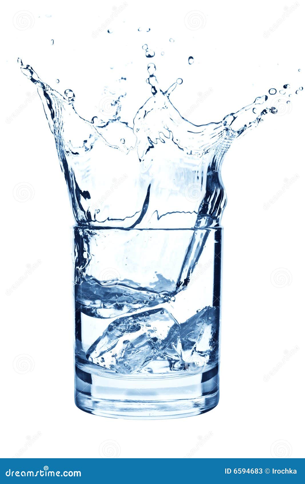 Ice Splashing in Cup of Water Stock Image - Image of color, drink: 6594683