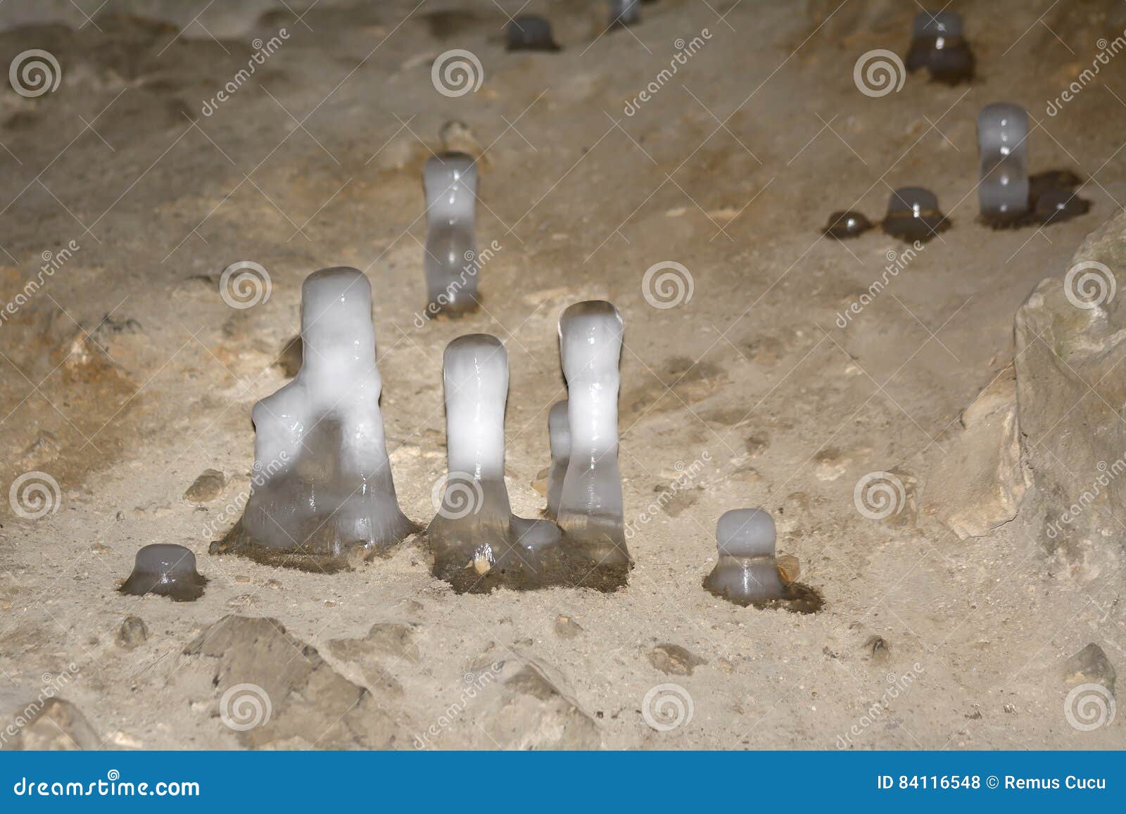 Ice stalagmites stock photo. Image of freeze, cave, fresh - 84116548
