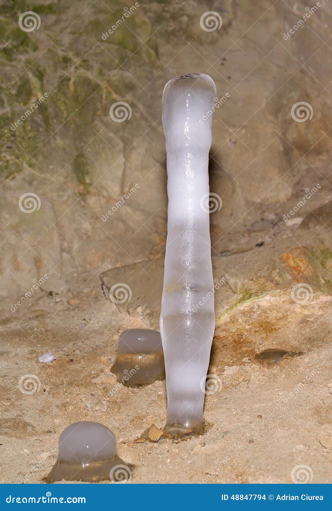 Ice stalagmites stock photo. Image of stalagmites, winter - 48847794