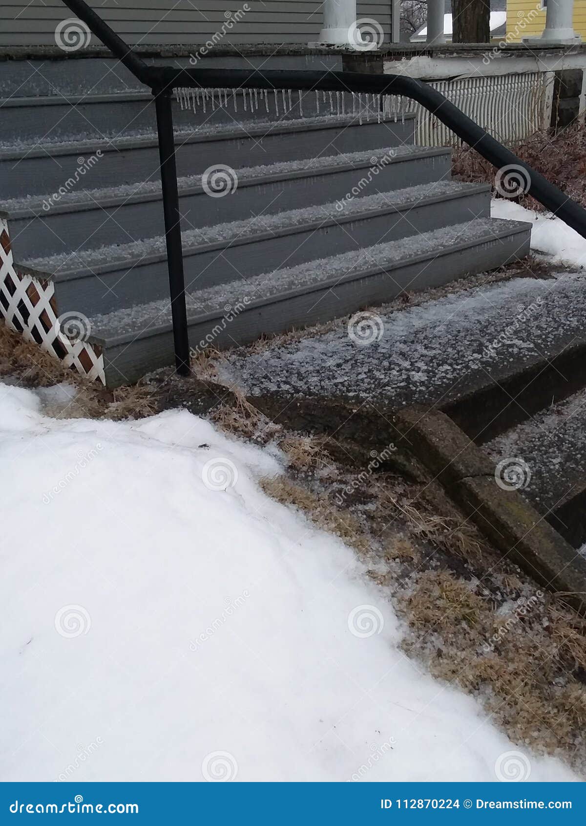 Frozen steps stock photo. Image of nature, winter, steps - 112870224