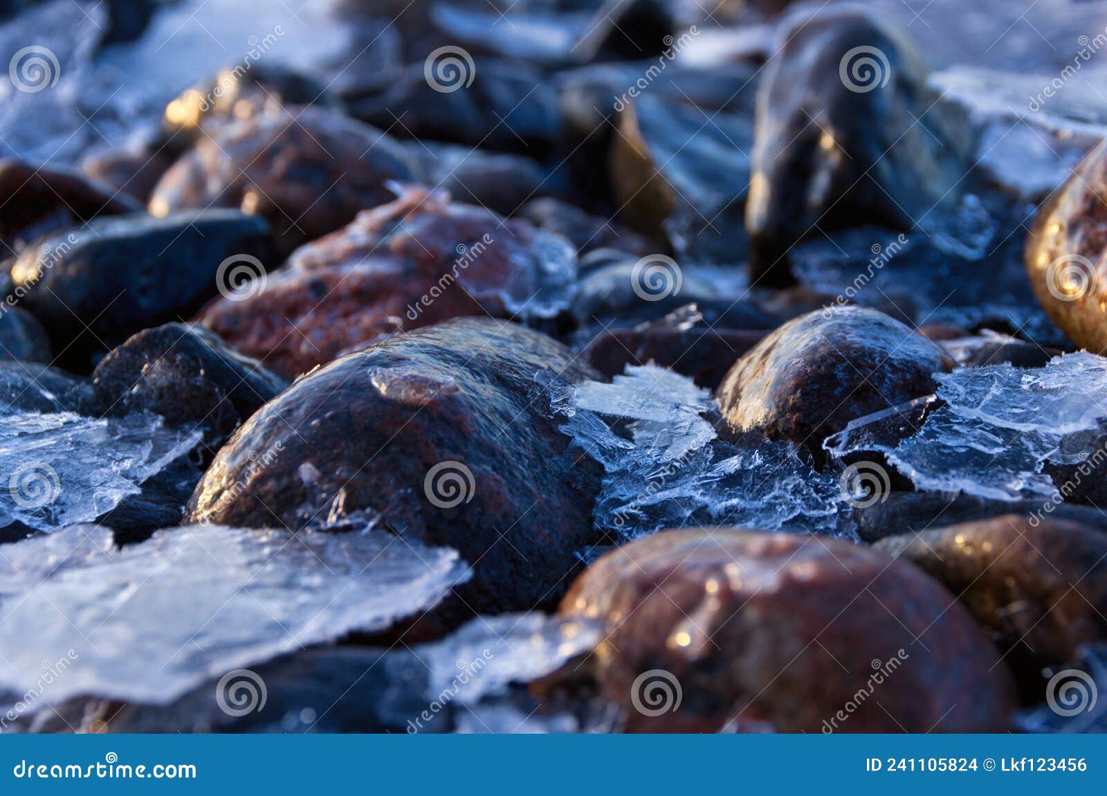 Ice on stones stock photo. Image of outdoors, close - 241105824