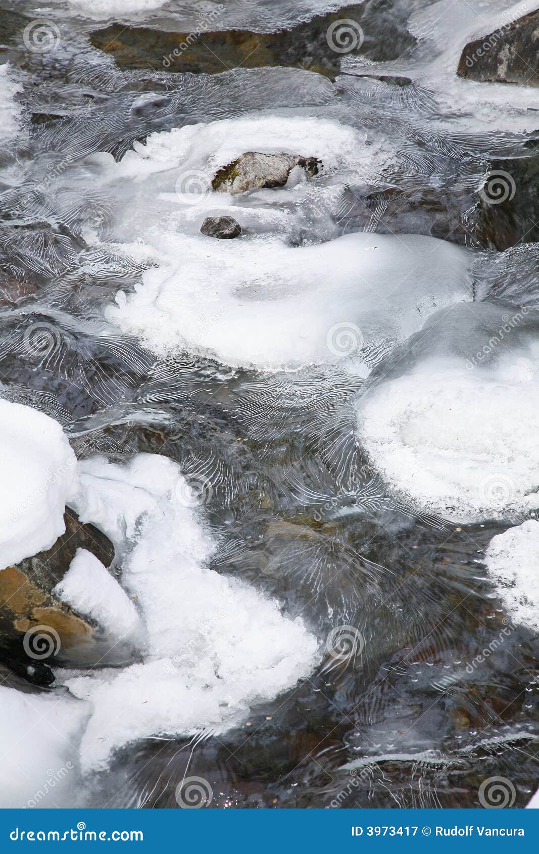 Ice on stream stock image. Image of river, clear, rivulet - 3973417