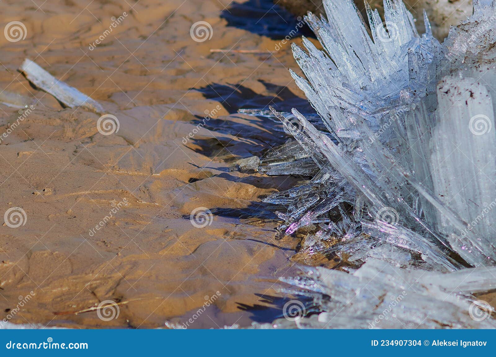 Ice Structure of River Hummocks in Spring. Stock Photo - Image of ...
