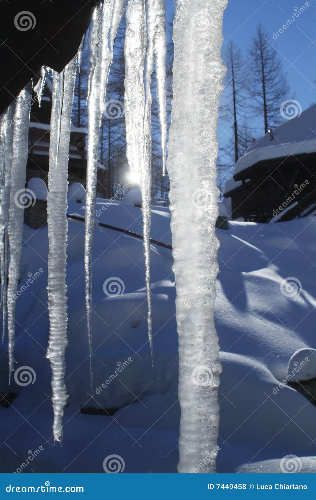 Ice and sun stock photo. Image of december, mountains - 7449458