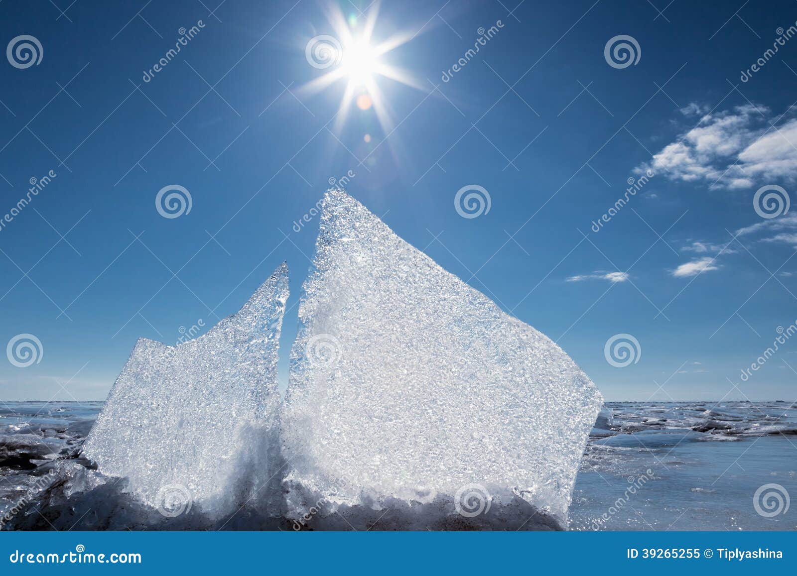 Ice and sun stock image. Image of nature, frozen, reef - 39265255