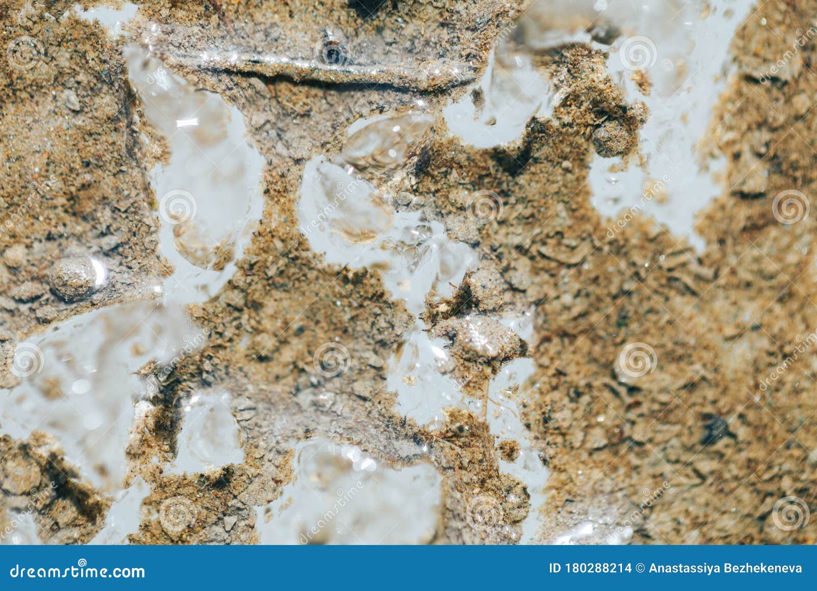Ice Surface Background with Mud Stock Photo - Image of dirty ...