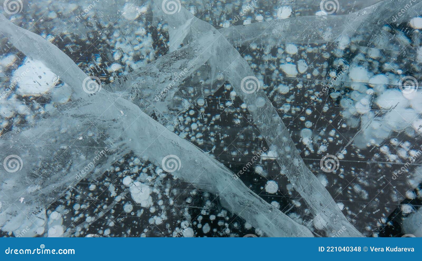 Ice Surface, Close-up. Deep Intersecting Cracks Stock Photo - Image of ...