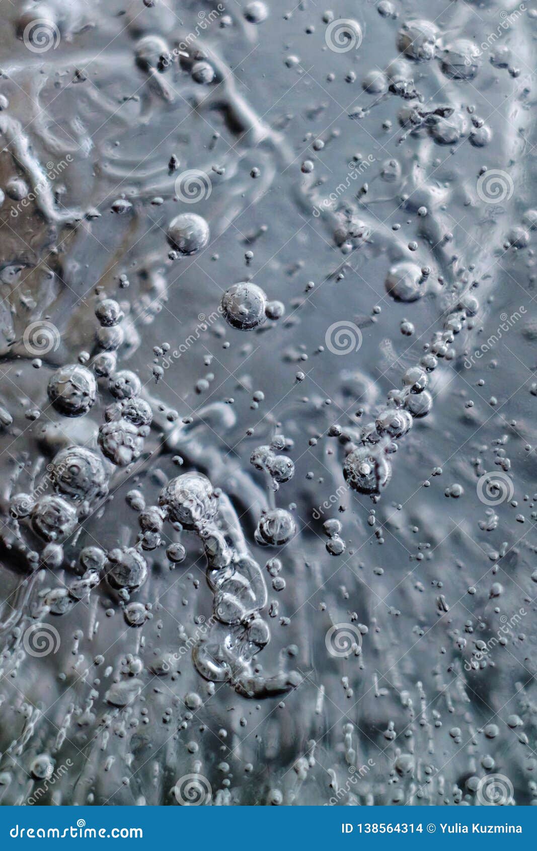 The Frozen Drops in the Ice Stock Photo - Image of glass, closeup ...