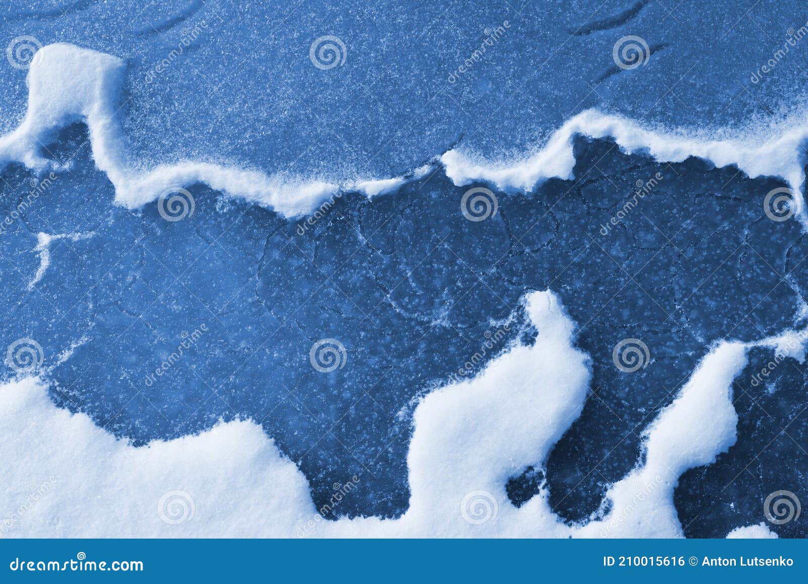 Ice Surface of a Lake or River Stock Photo - Image of natural, backdrop ...
