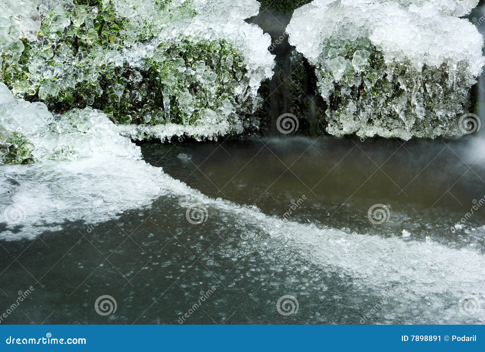 Ice on surface of pond stock image. Image of river, scenery - 7898891