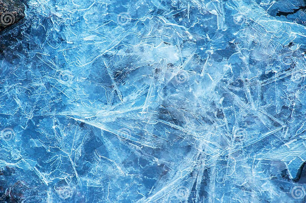 Ice Surface of the River. Texture of Ice Shards Stock Image - Image of ...