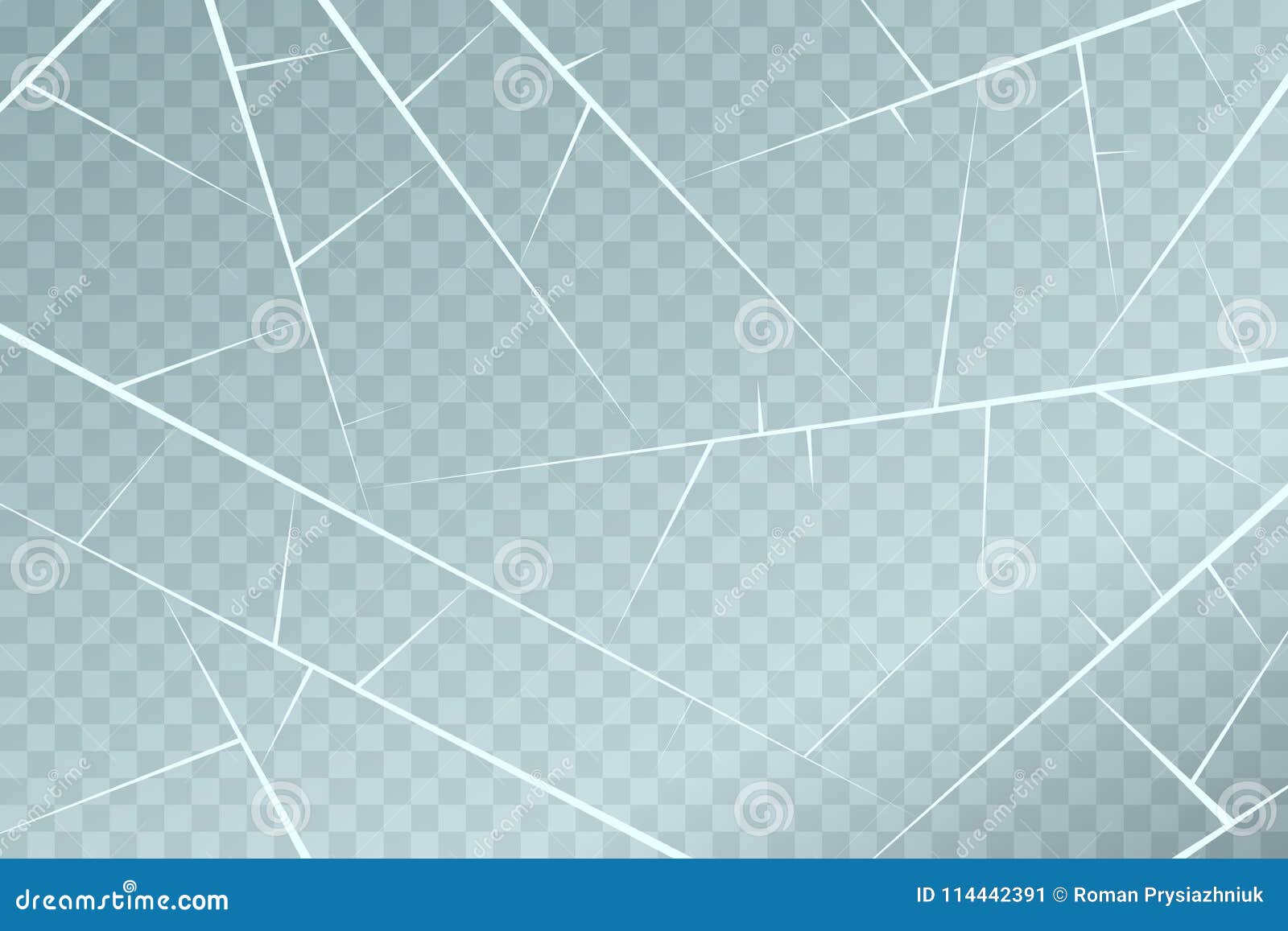 Ice Surface Texture with Cracks and Scratches. Isolated on Transparent ...