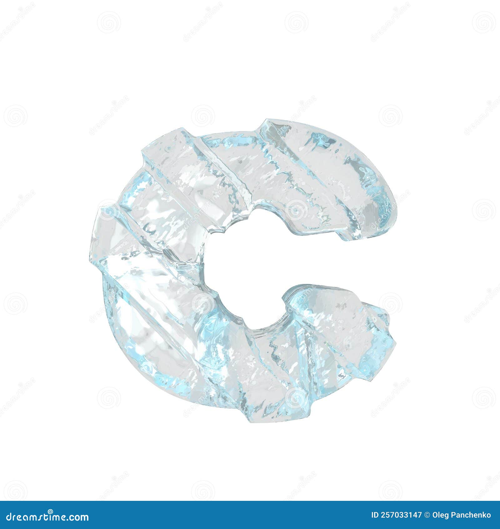Ice Symbol with Diagonal Thick Straps. Letter C Stock Vector ...