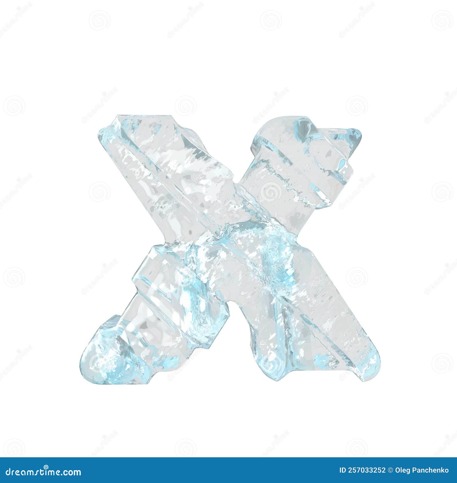Ice Symbol with Diagonal Thick Straps. Letter X Stock Vector ...