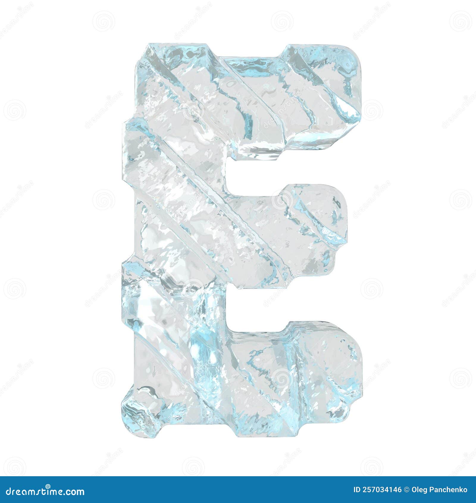 Ice Symbol with Diagonal Thick Straps. Letter E Stock Vector ...