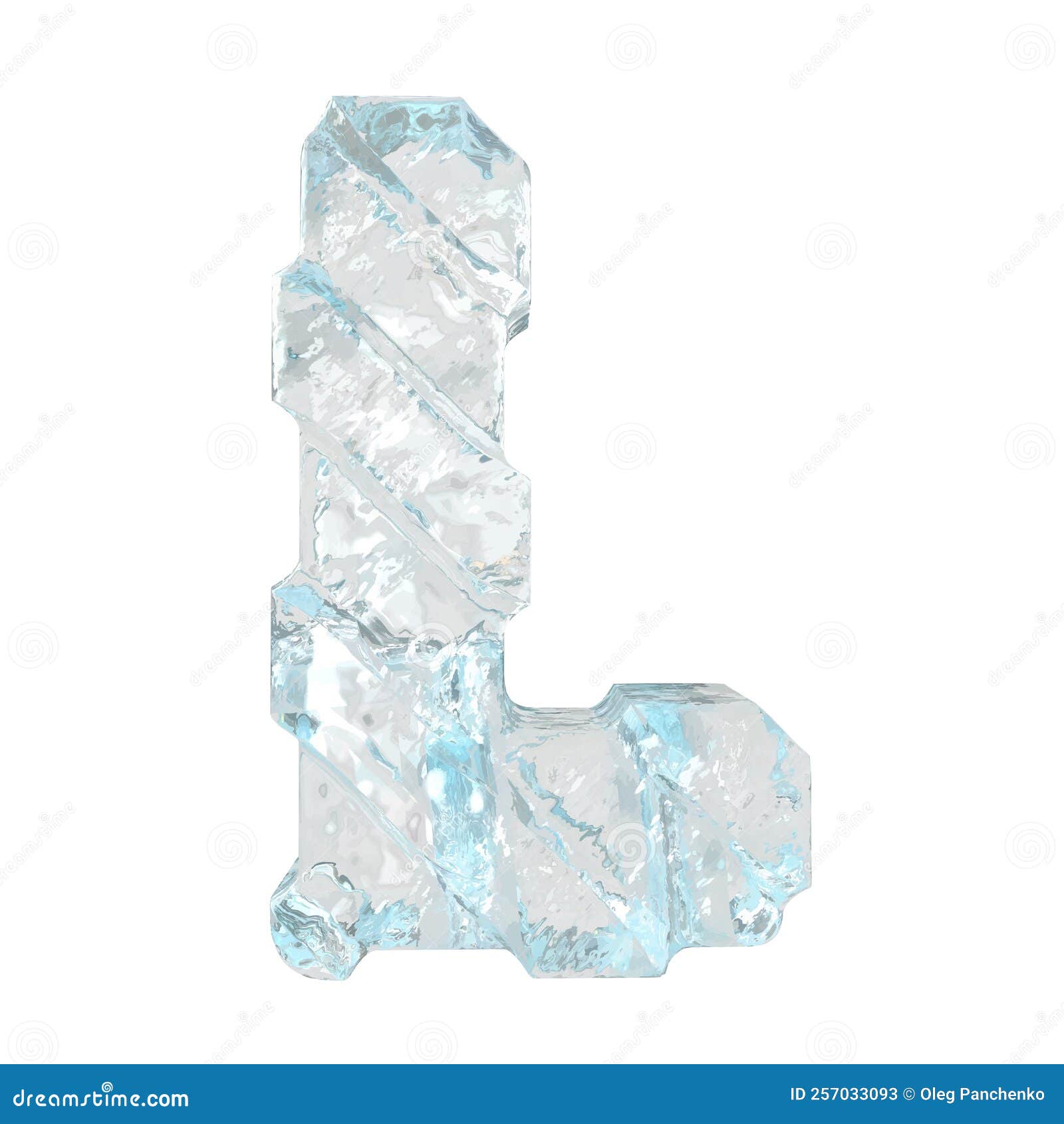 Ice Symbol with Diagonal Thick Straps. Letter L Stock Vector ...