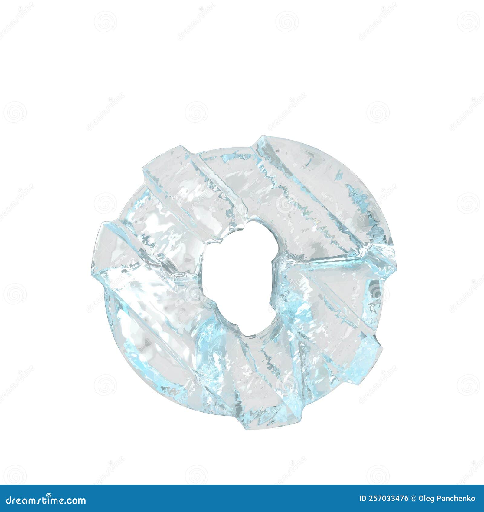 Ice Symbol with Diagonal Thick Straps. Letter O Stock Vector ...