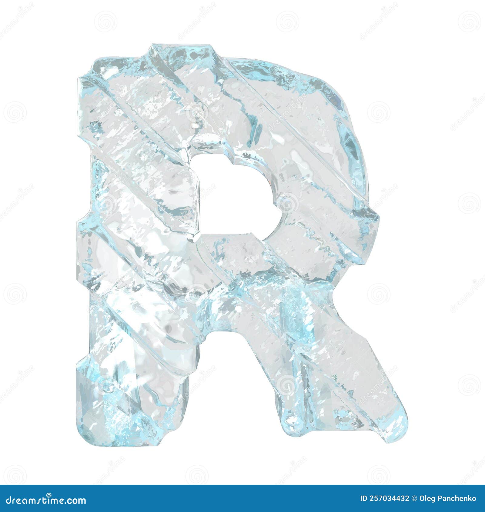 Ice Symbol with Diagonal Thick Straps. Letter R Stock Vector ...