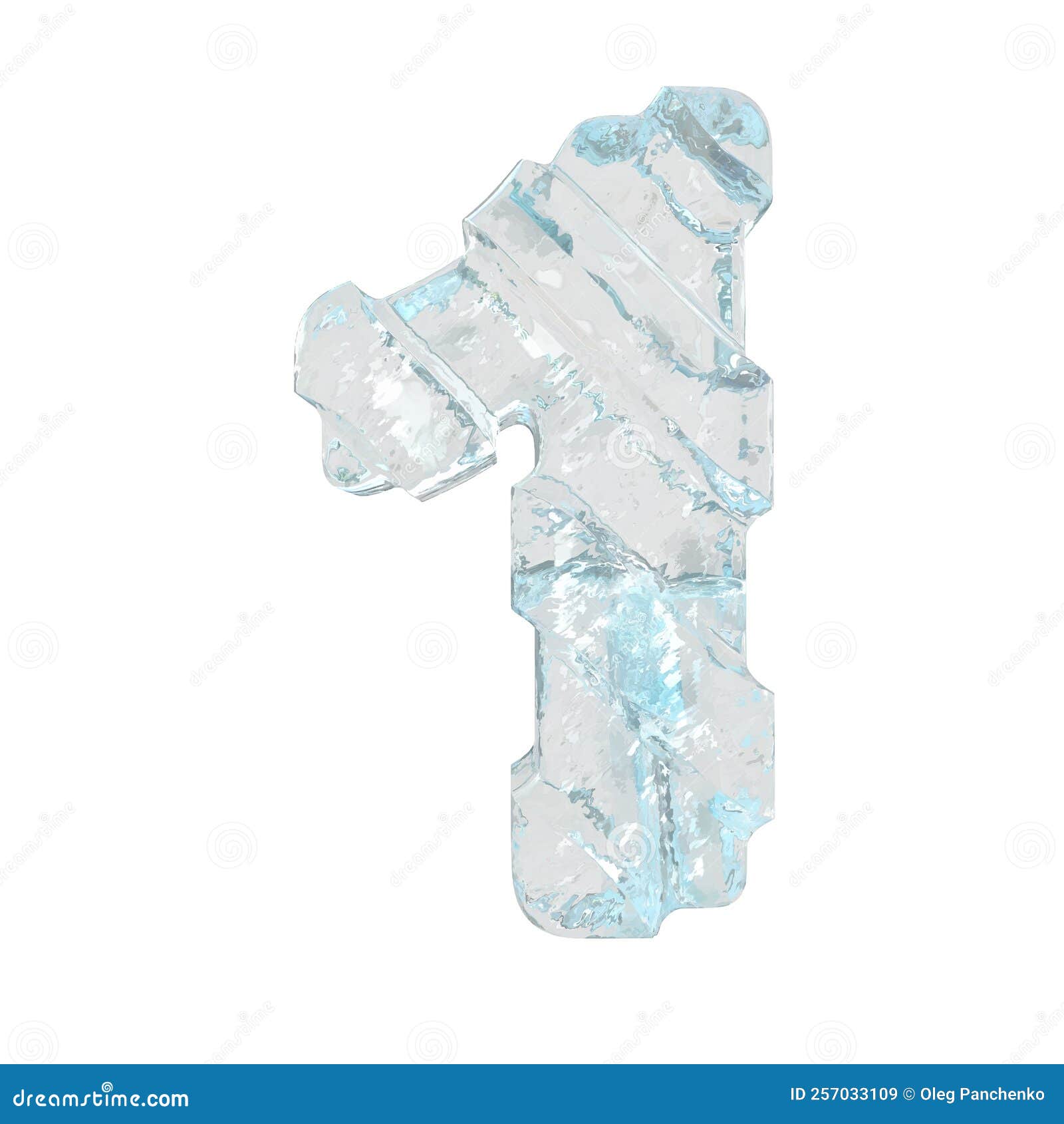Ice Symbol with Diagonal Thick Straps. Number 1 Stock Vector ...