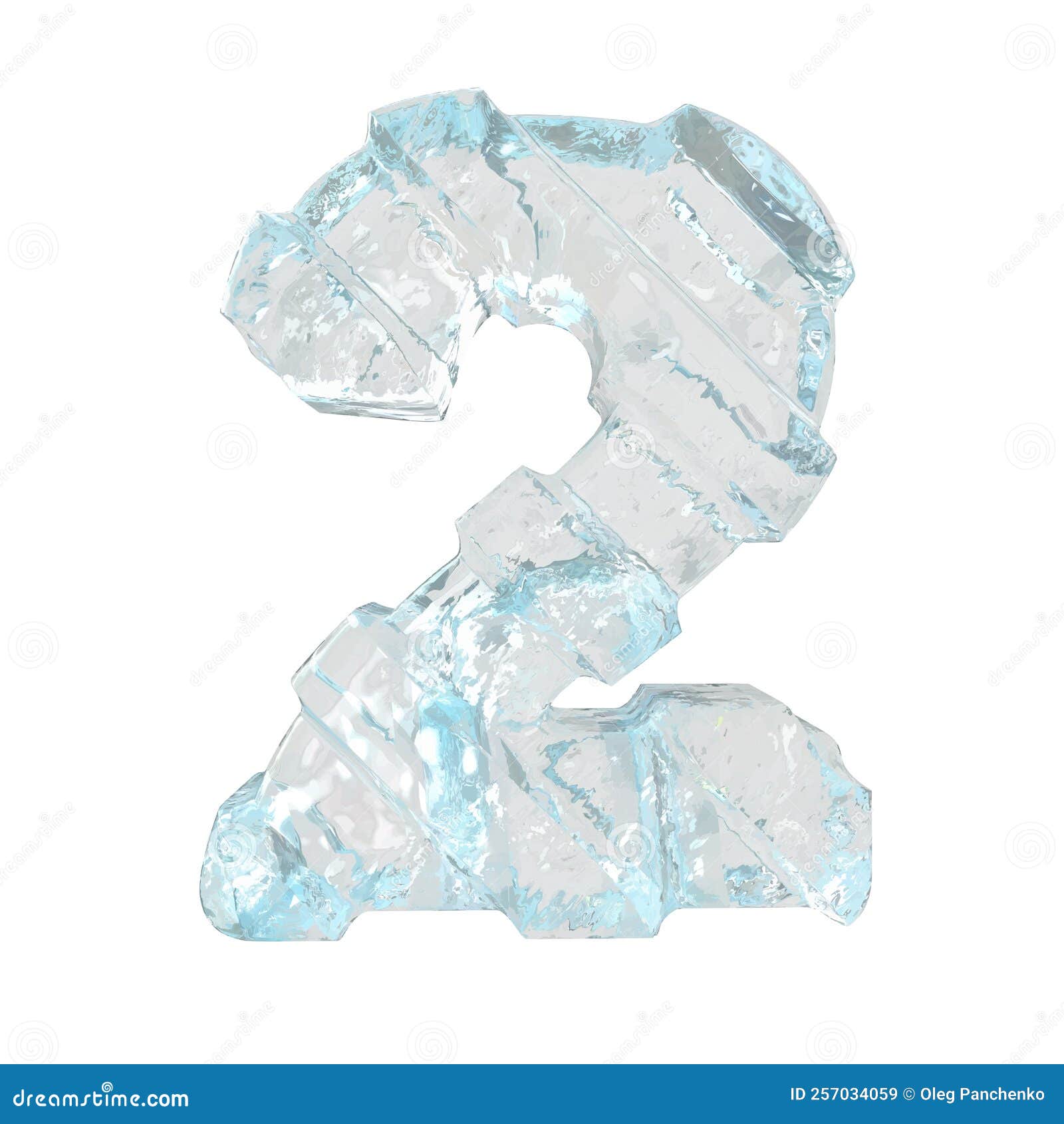 Ice Symbol with Diagonal Thick Straps. Number 2 Stock Vector ...