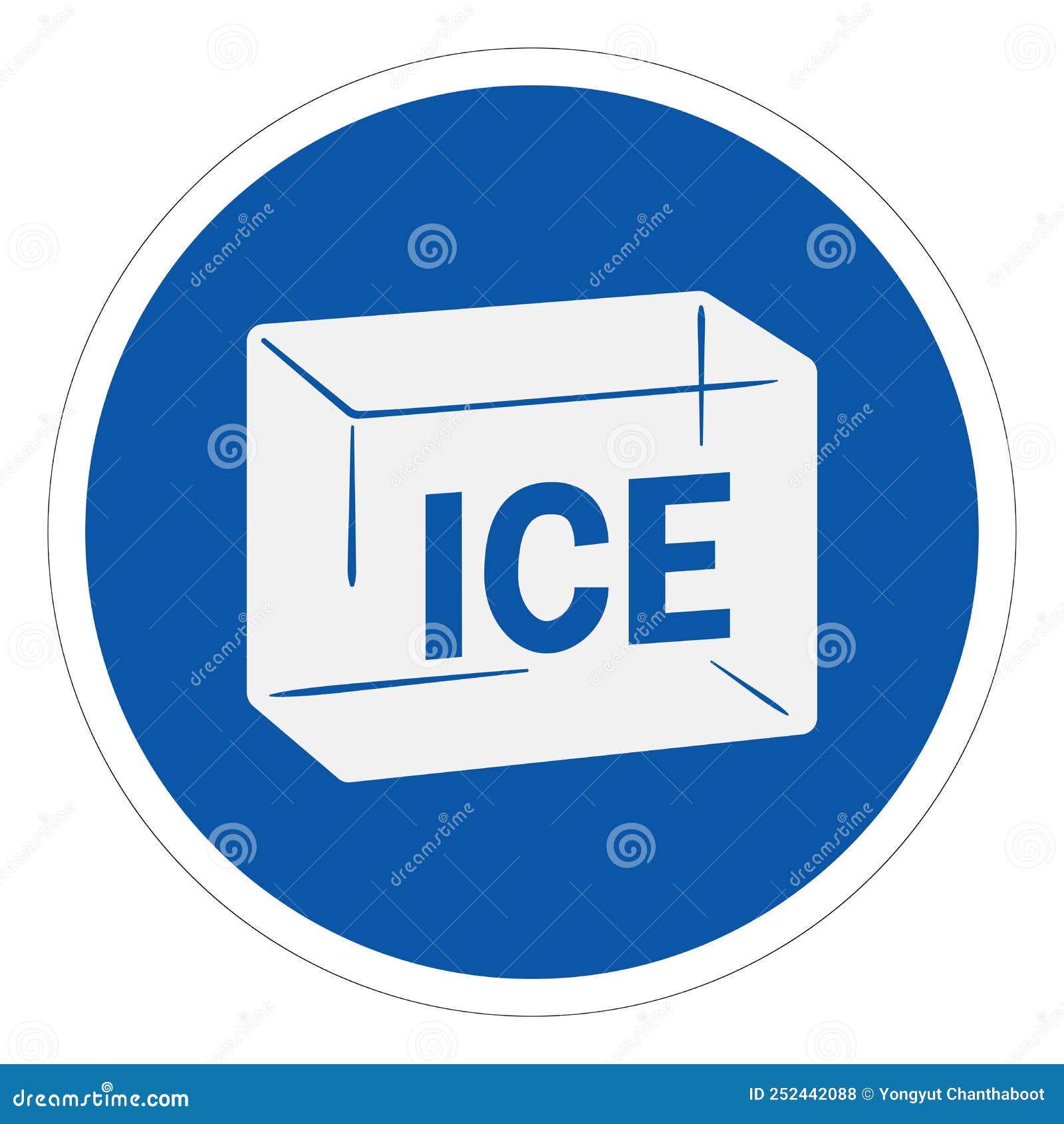 Ice Symbol Sign,Vector Illustration, Isolated on White Background Label ...