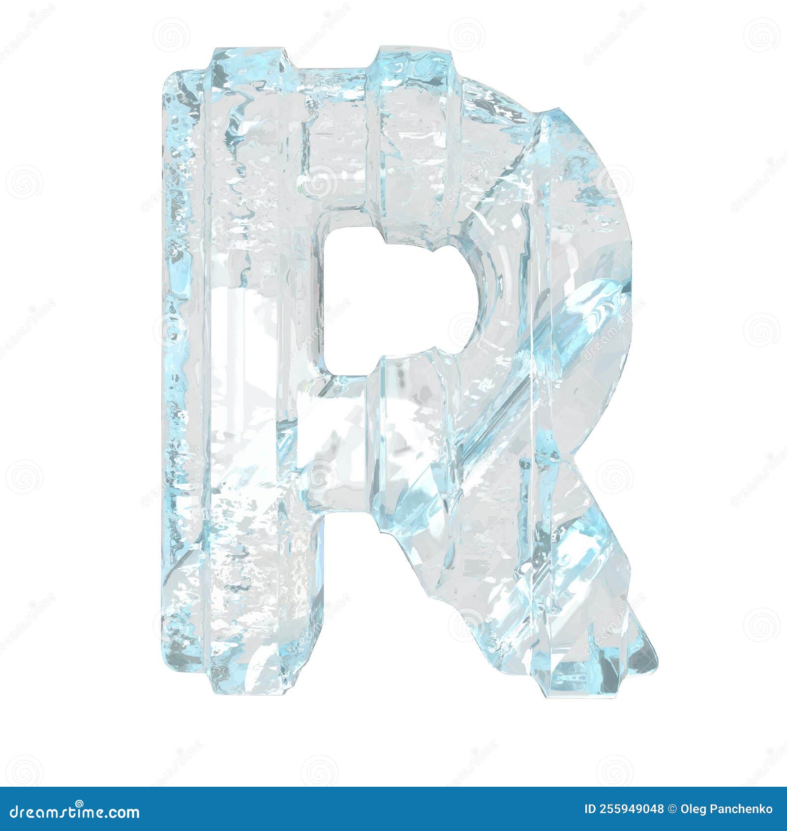 Ice Symbol with Thick Vertical Straps. Letter R Stock Vector ...
