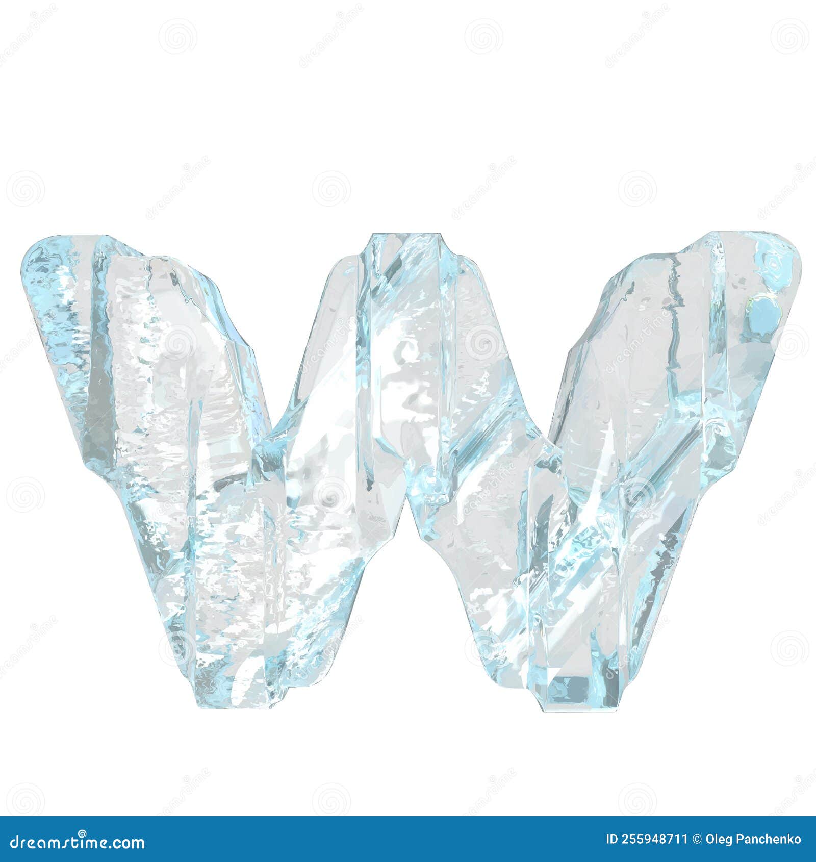 Ice Symbol with Thick Vertical Straps. Letter W Stock Vector ...