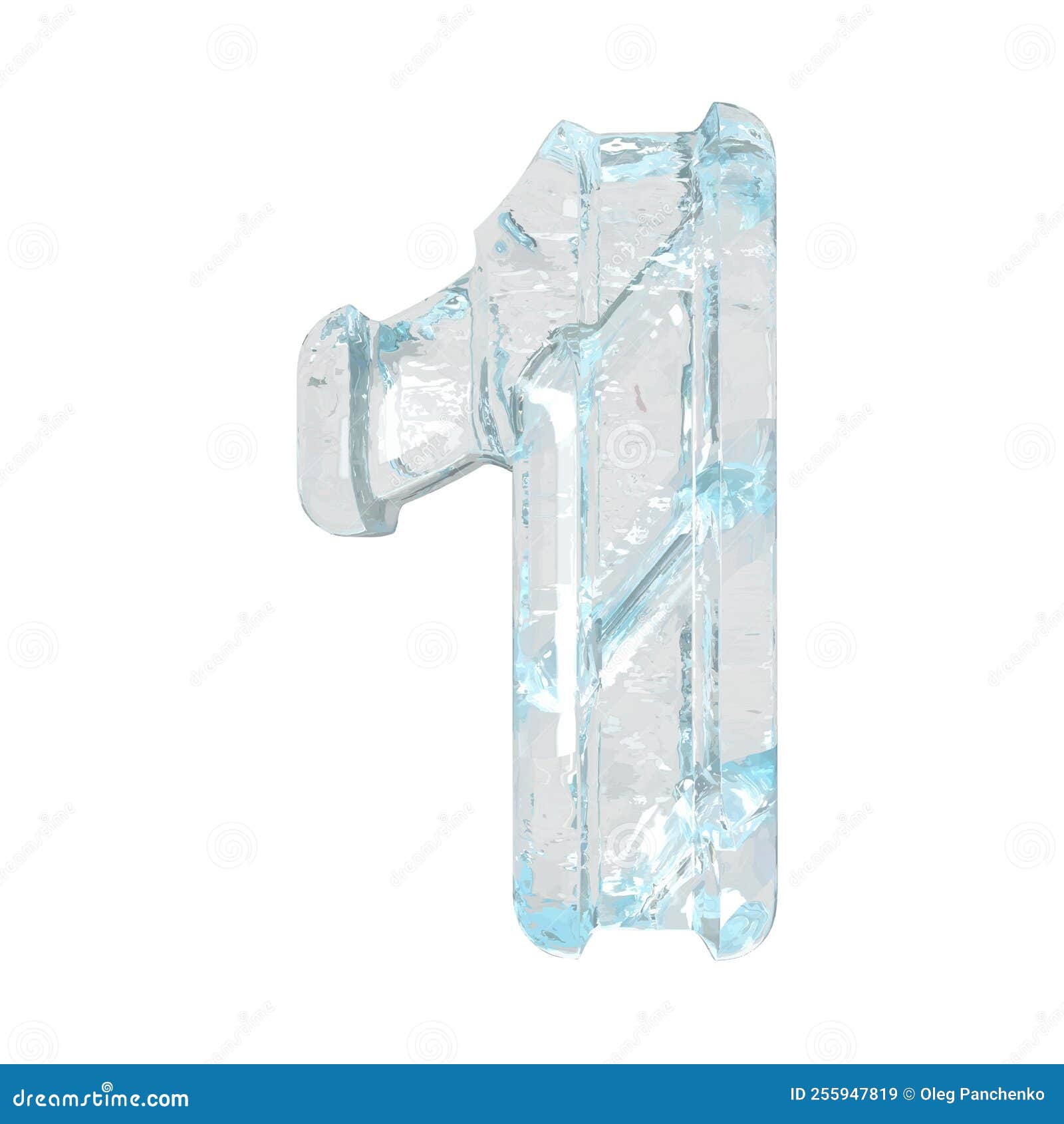 Ice Symbol with Thick Vertical Straps. Number 1 Stock Vector ...