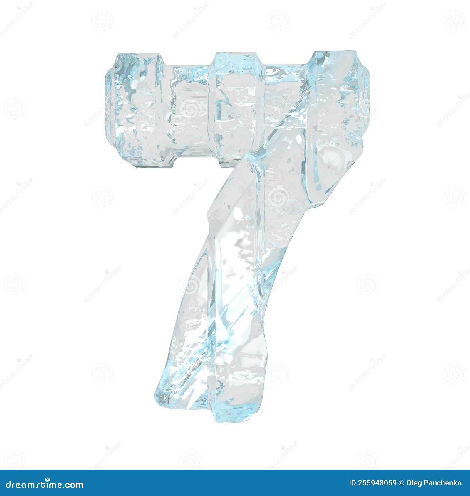 Ice Symbol with Thick Vertical Straps. Number 7 Stock Vector ...