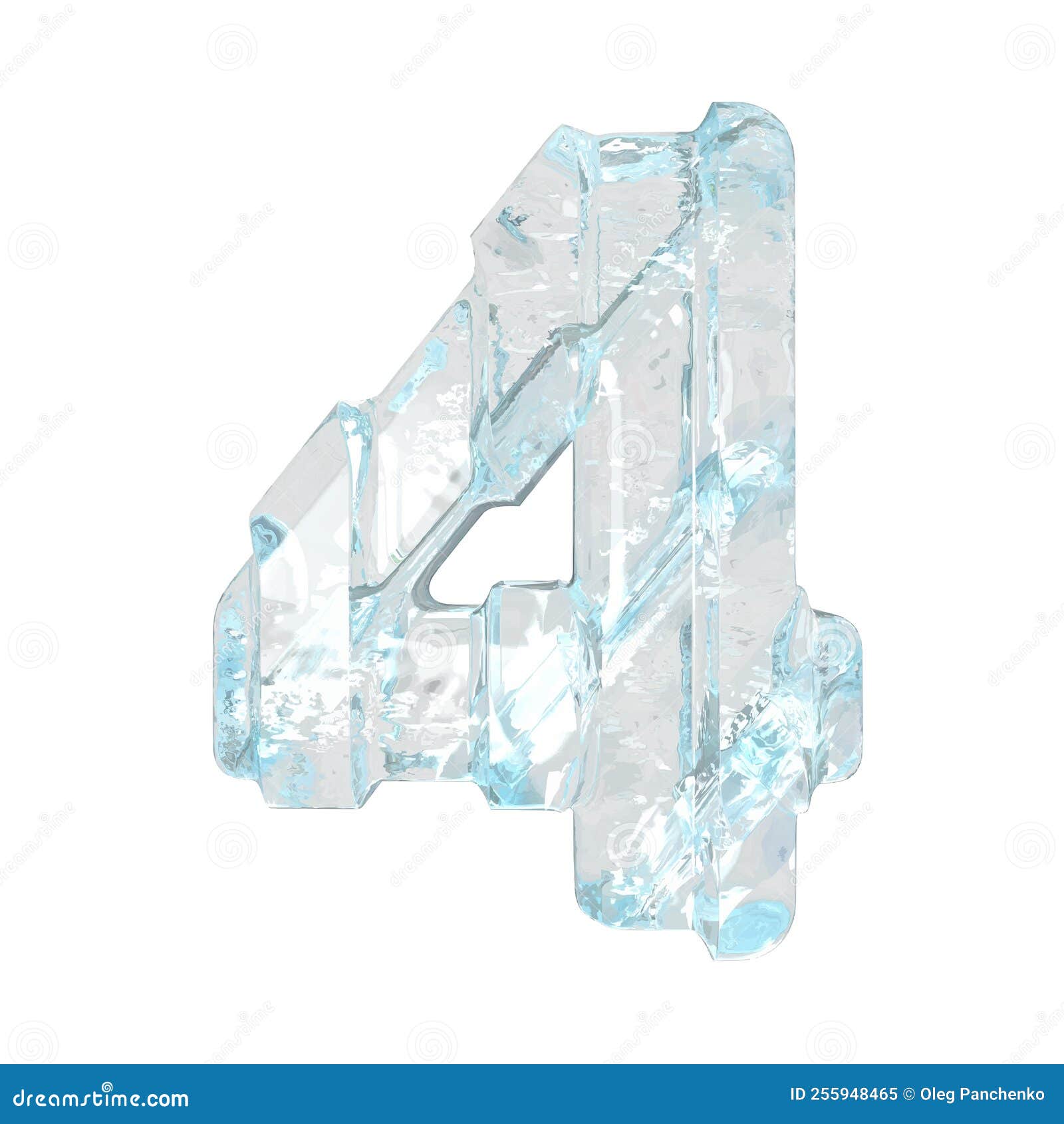 Ice Symbol with Thick Vertical Straps. Number 4 Stock Vector ...