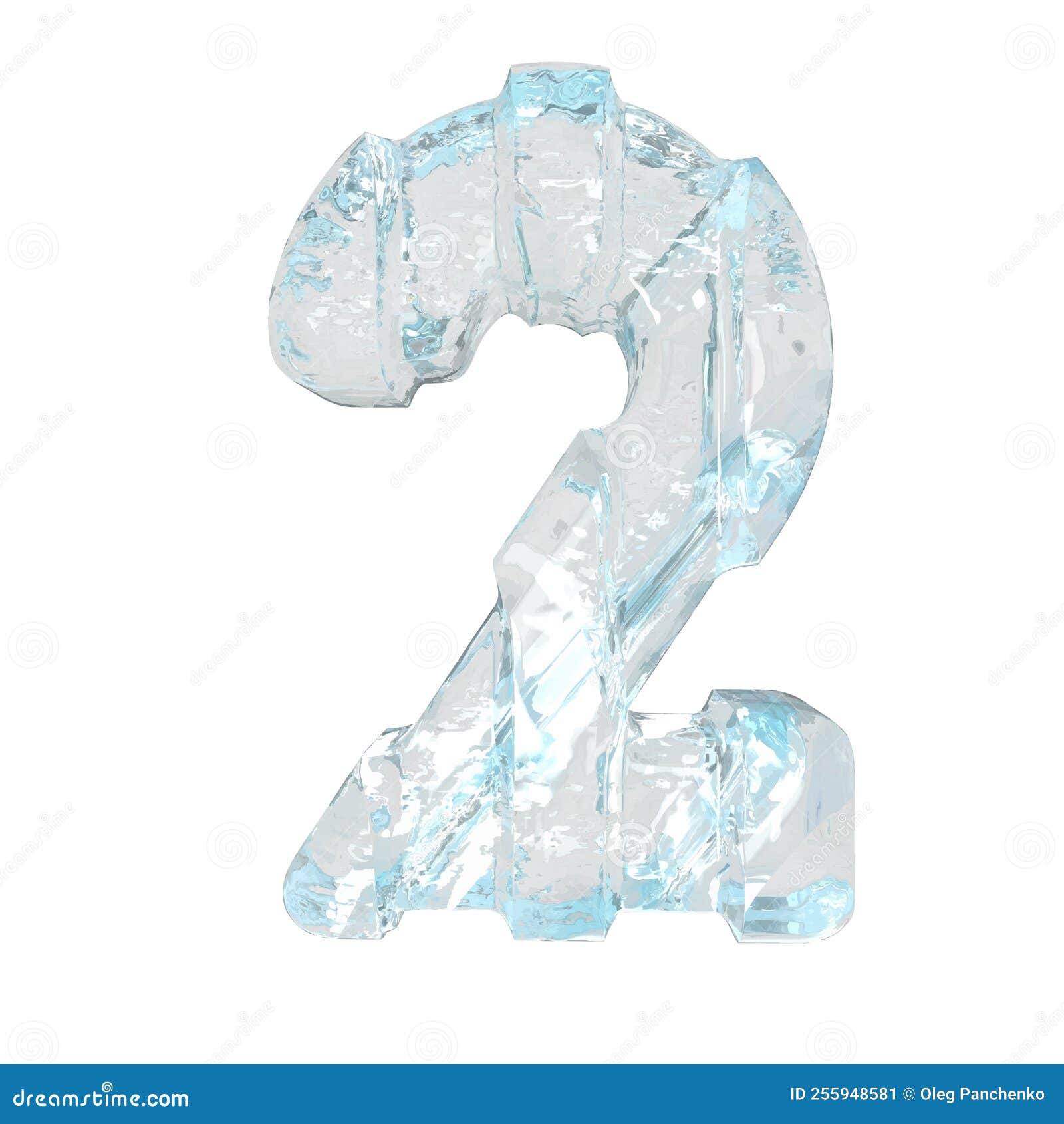 Ice Symbol with Thick Vertical Straps. Number 2 Stock Vector ...