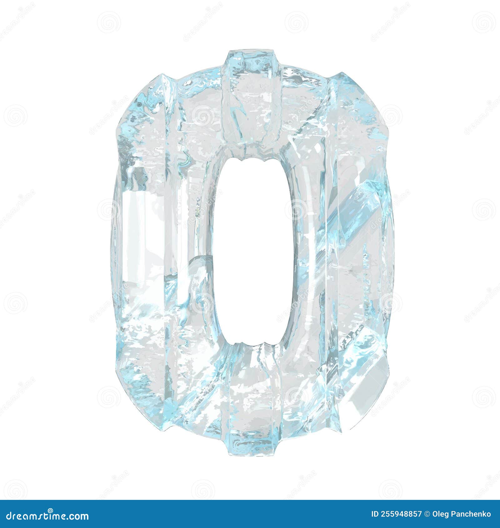 Ice Symbol with Thick Vertical Straps. Number 0 Stock Vector ...