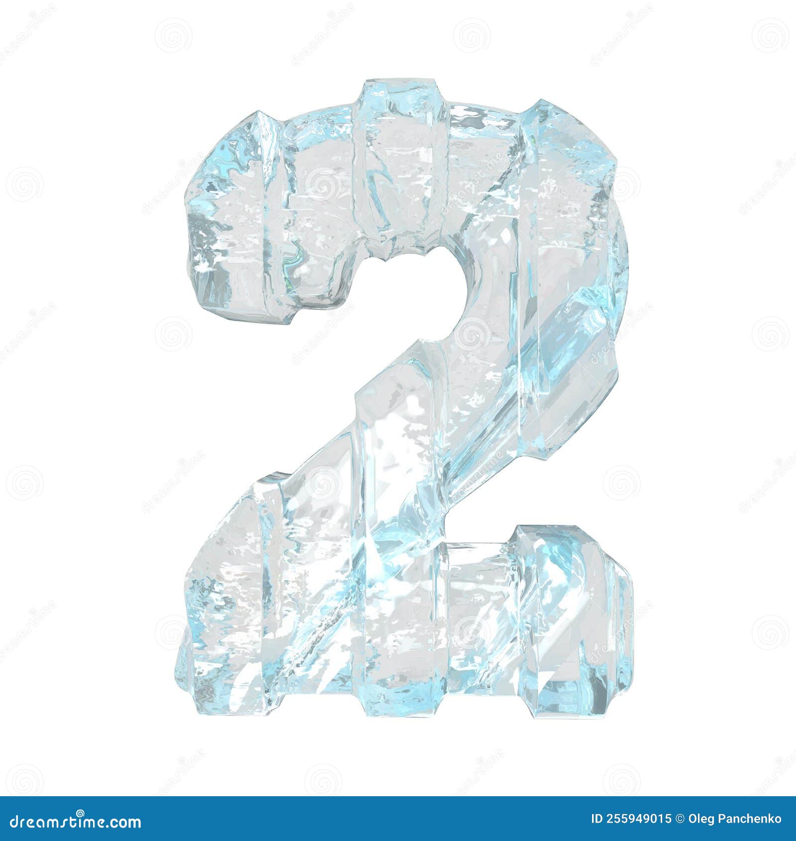 Ice Symbol with Thick Vertical Straps. Number 2 Stock Vector ...