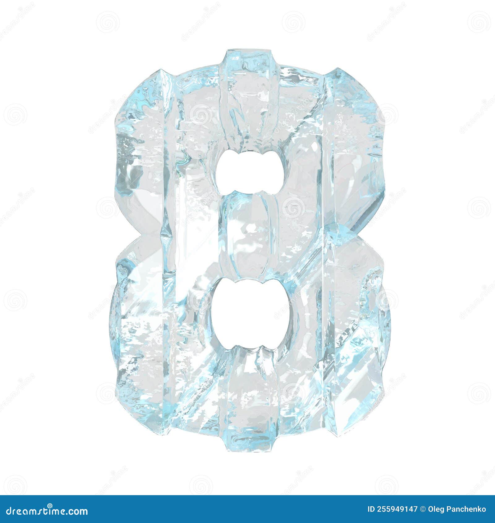 Ice Symbol with Thick Vertical Straps. Number 8 Stock Vector ...