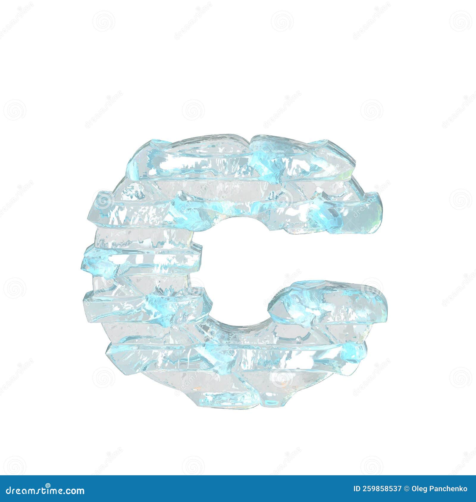 Ice Symbol with Thin Horizontal Straps. Letter C Stock Vector ...