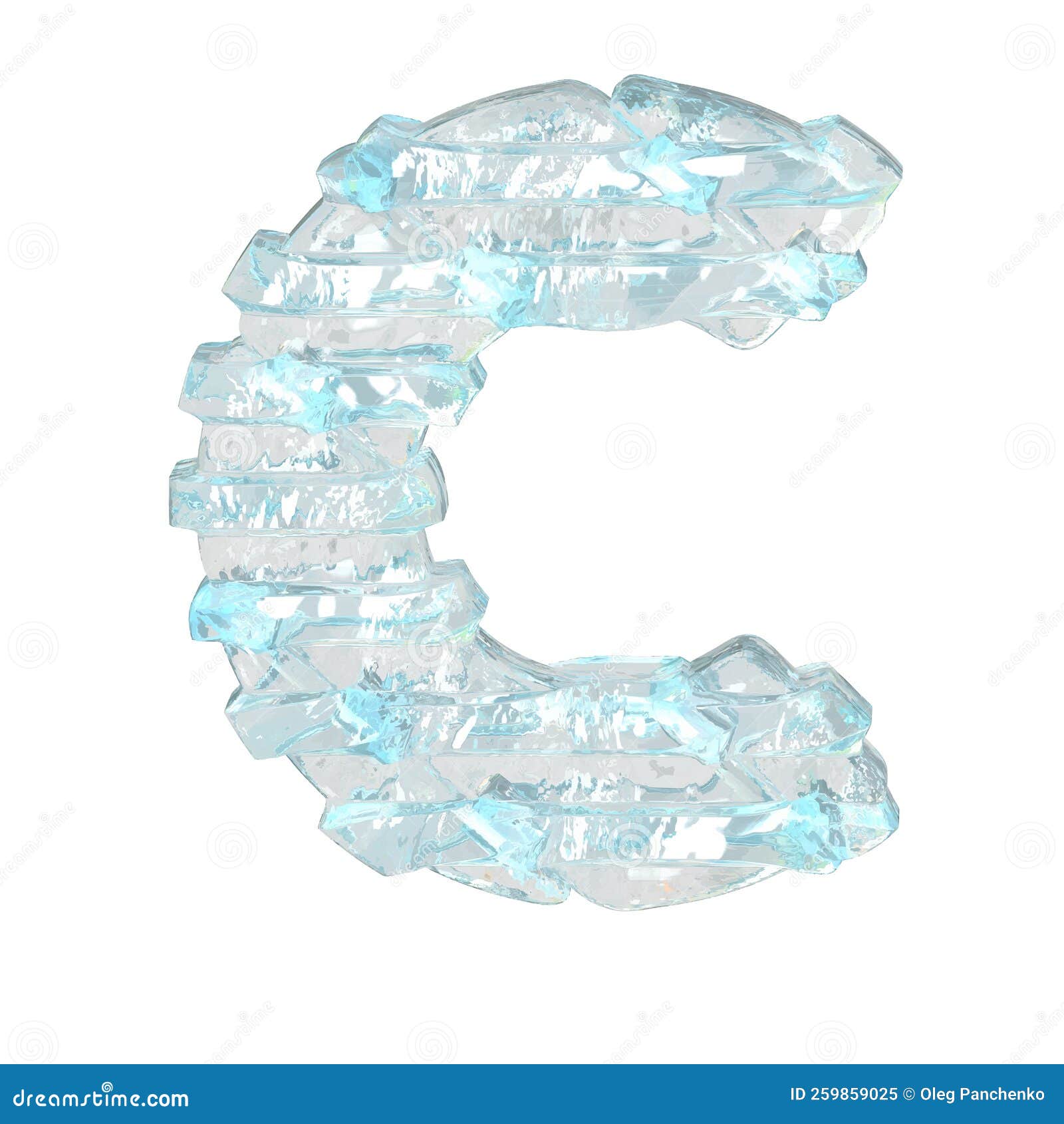 Ice Symbol with Thin Horizontal Straps. Letter C Stock Vector ...