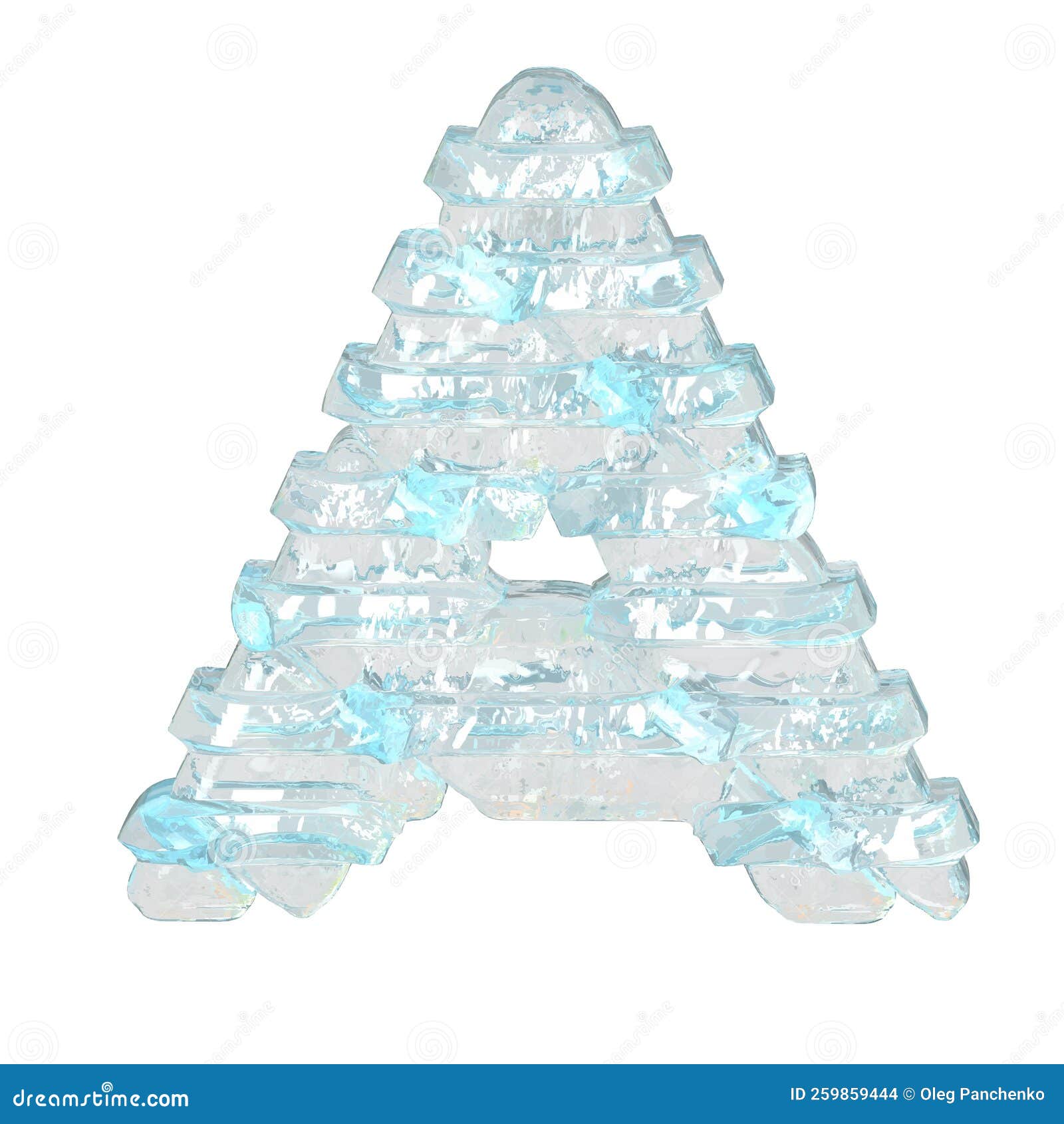 Ice Symbol with Thin Horizontal Straps. Letter a Stock Vector ...