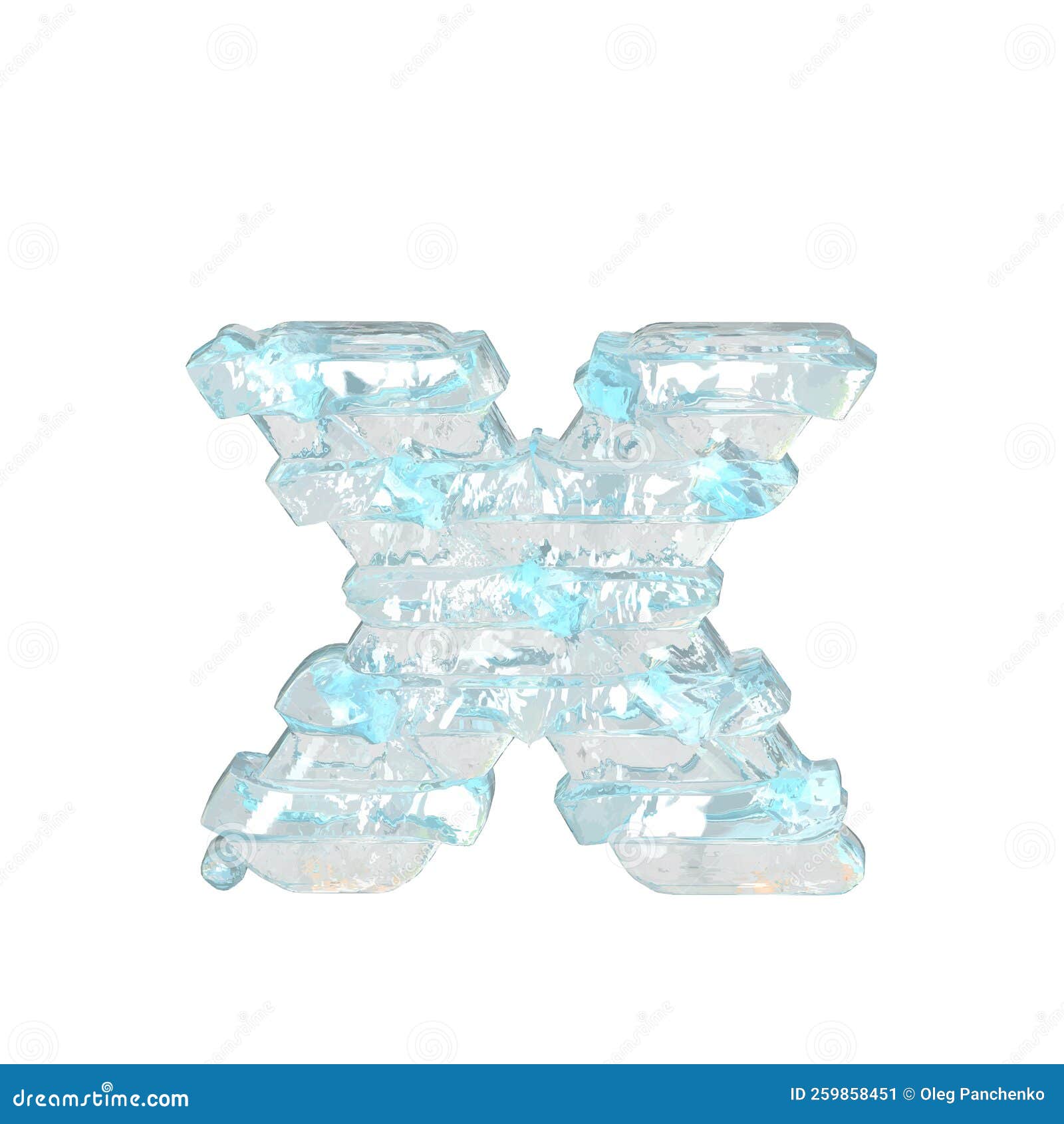 Ice Symbol with Thin Horizontal Straps. Letter X Stock Vector ...