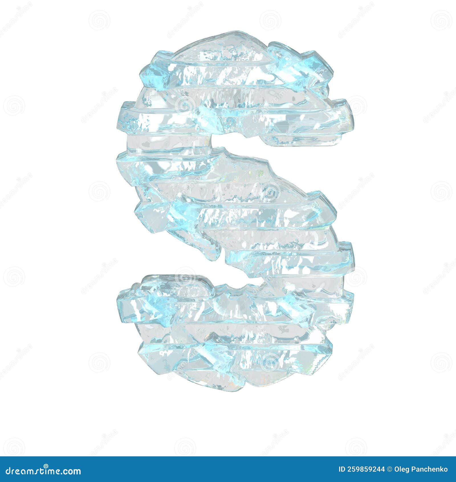 Ice Symbol with Thin Horizontal Straps. Letter S Stock Vector ...
