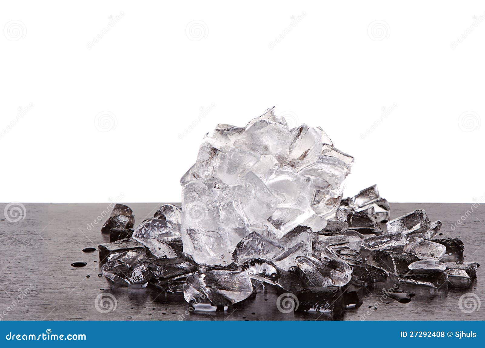Ice on a Table with White Background Stock Photo - Image of fresh ...