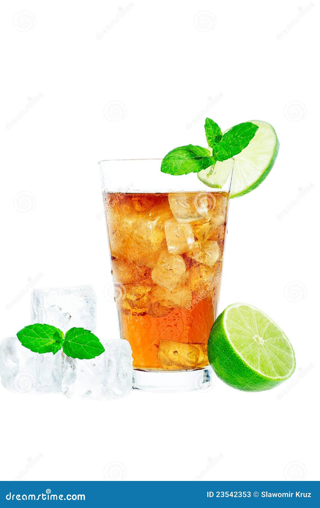 Ice Tea stock image. Image of leaf, lemon, drink, white - 23542353