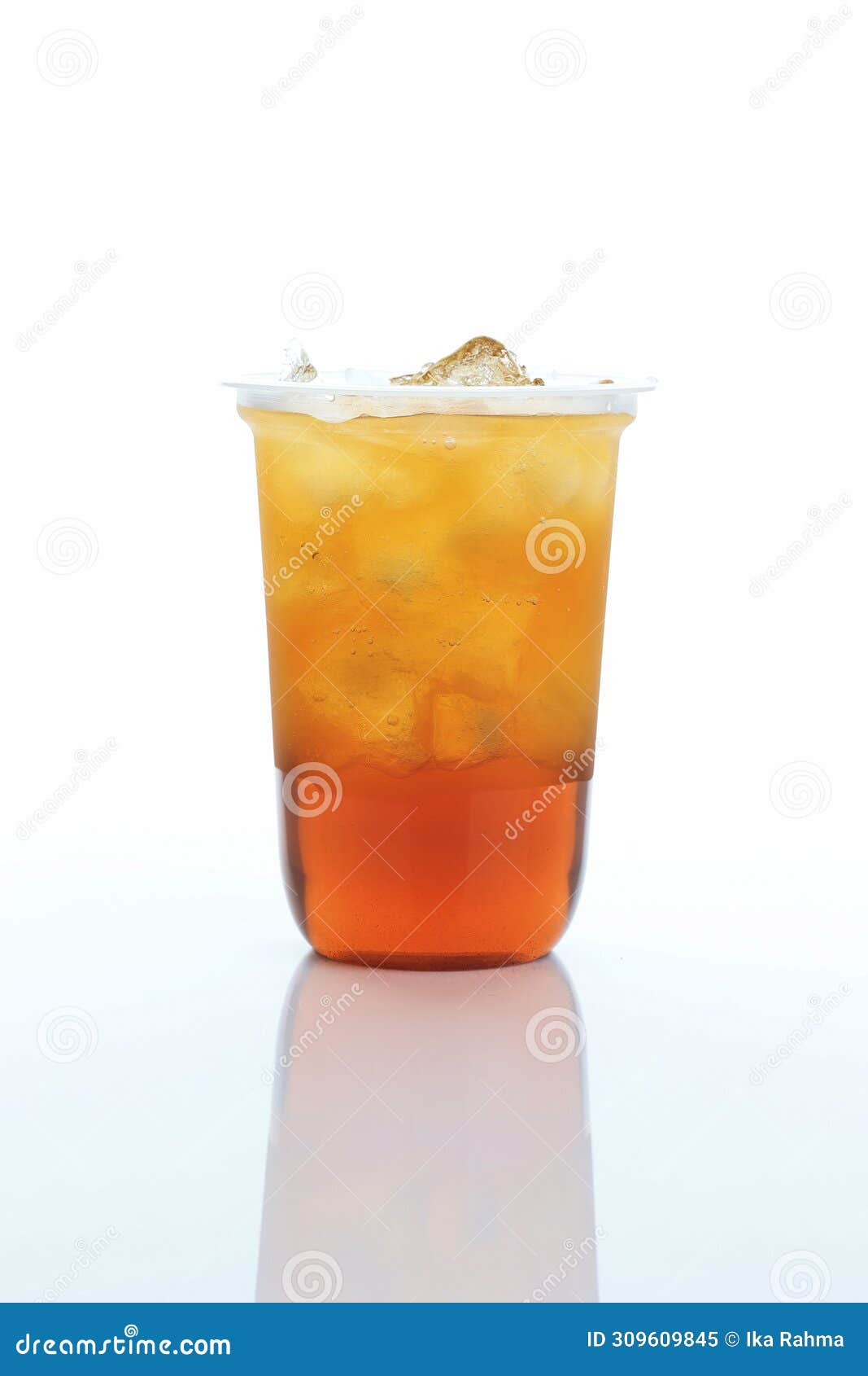 Ice Tea on Disposable PLastic Cup Stock Image - Image of nonalcoholic ...