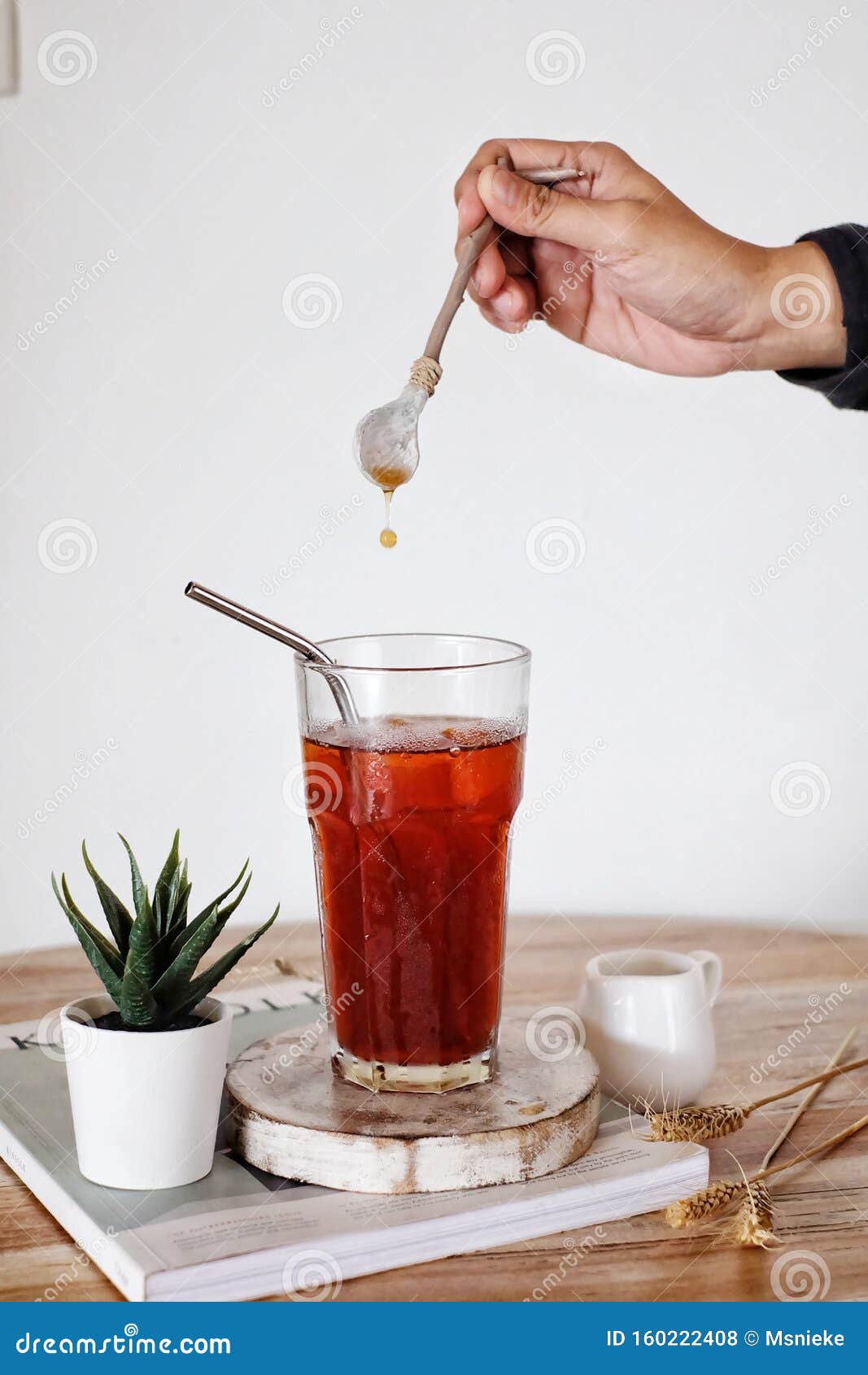 Ice Tea with Drop of the Tea Stock Photo - Image of drop, fresh: 160222408