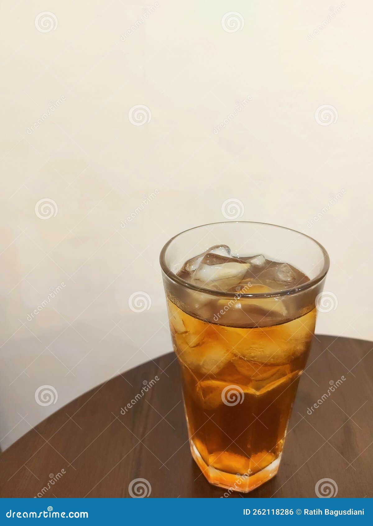 Ice tea on the glass stock photo. Image of citrous, lager - 262118286