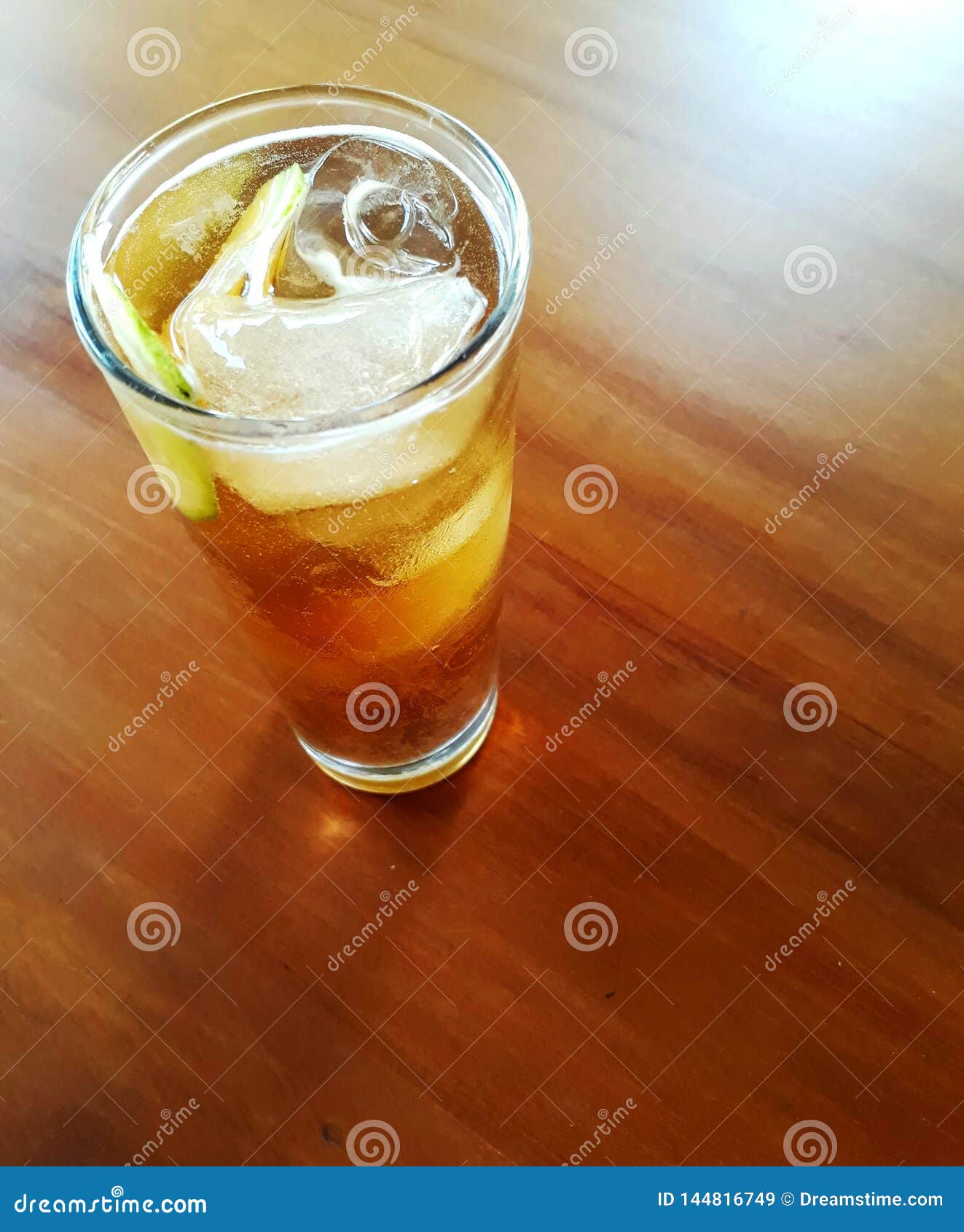 Ice Tea glass table stock image. Image of chilled, bright - 144816749