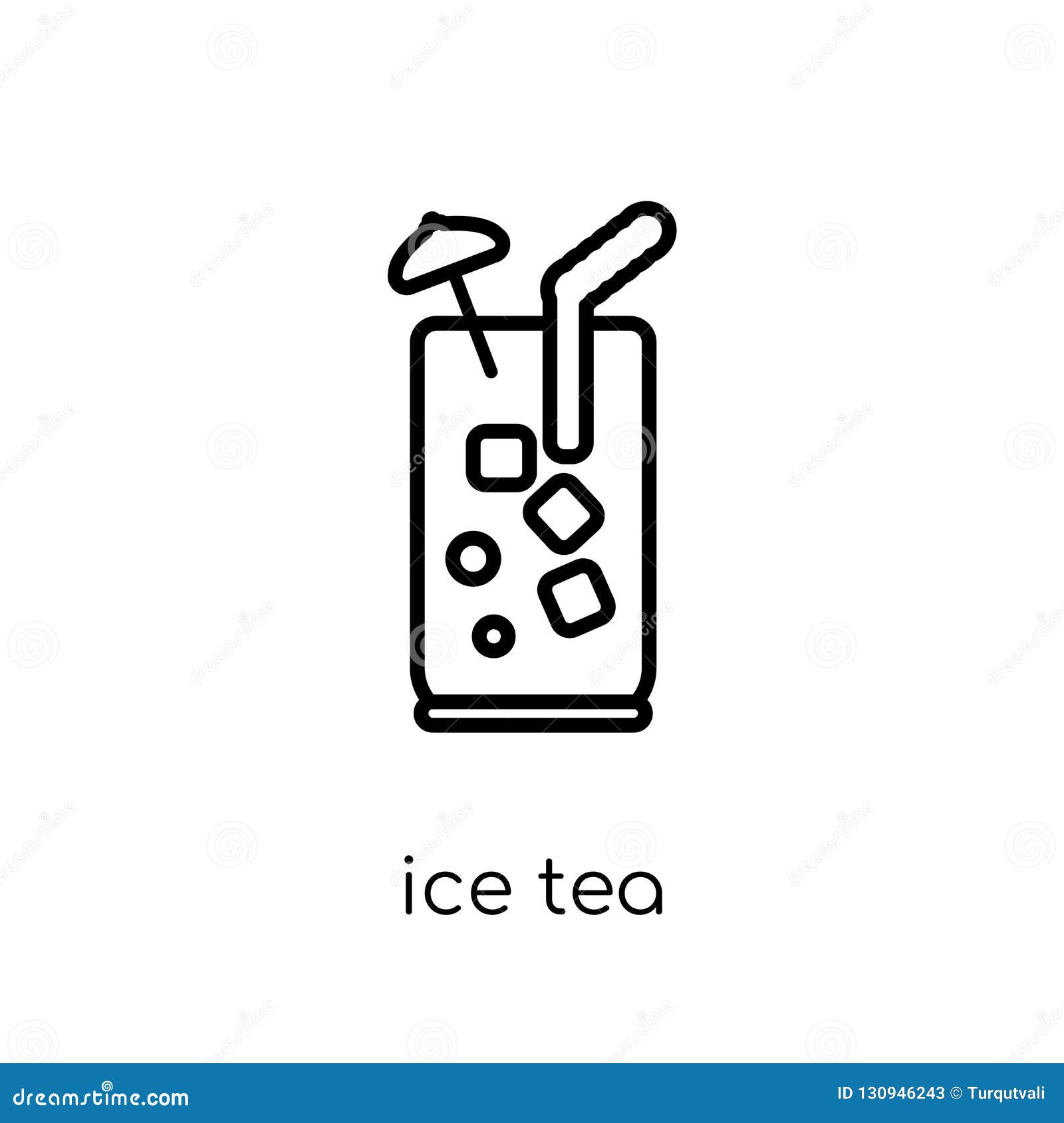 Ice Tea Icon from Drinks Collection. Stock Vector - Illustration of ...