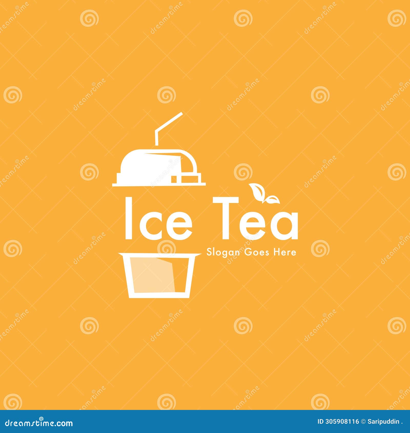 Ice tea logo stock illustration. Illustration of organic - 305908116