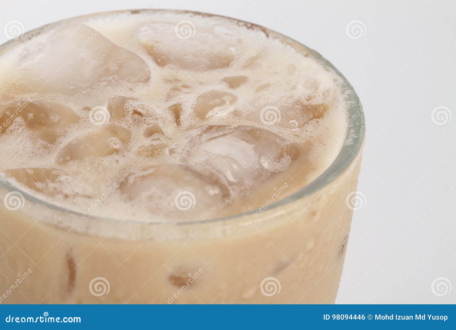 Ice Tea with Milk Over White Background Stock Photo - Image of popular ...
