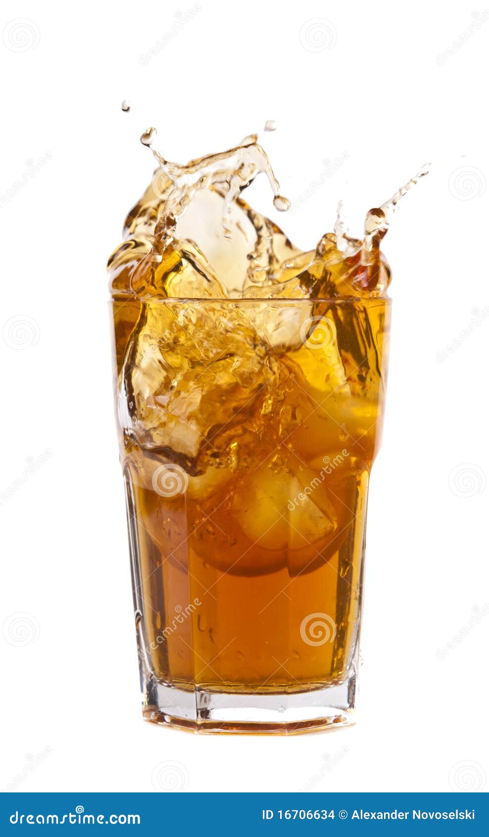 Ice Tea Splash stock photo. Image of single, spraying - 16706634