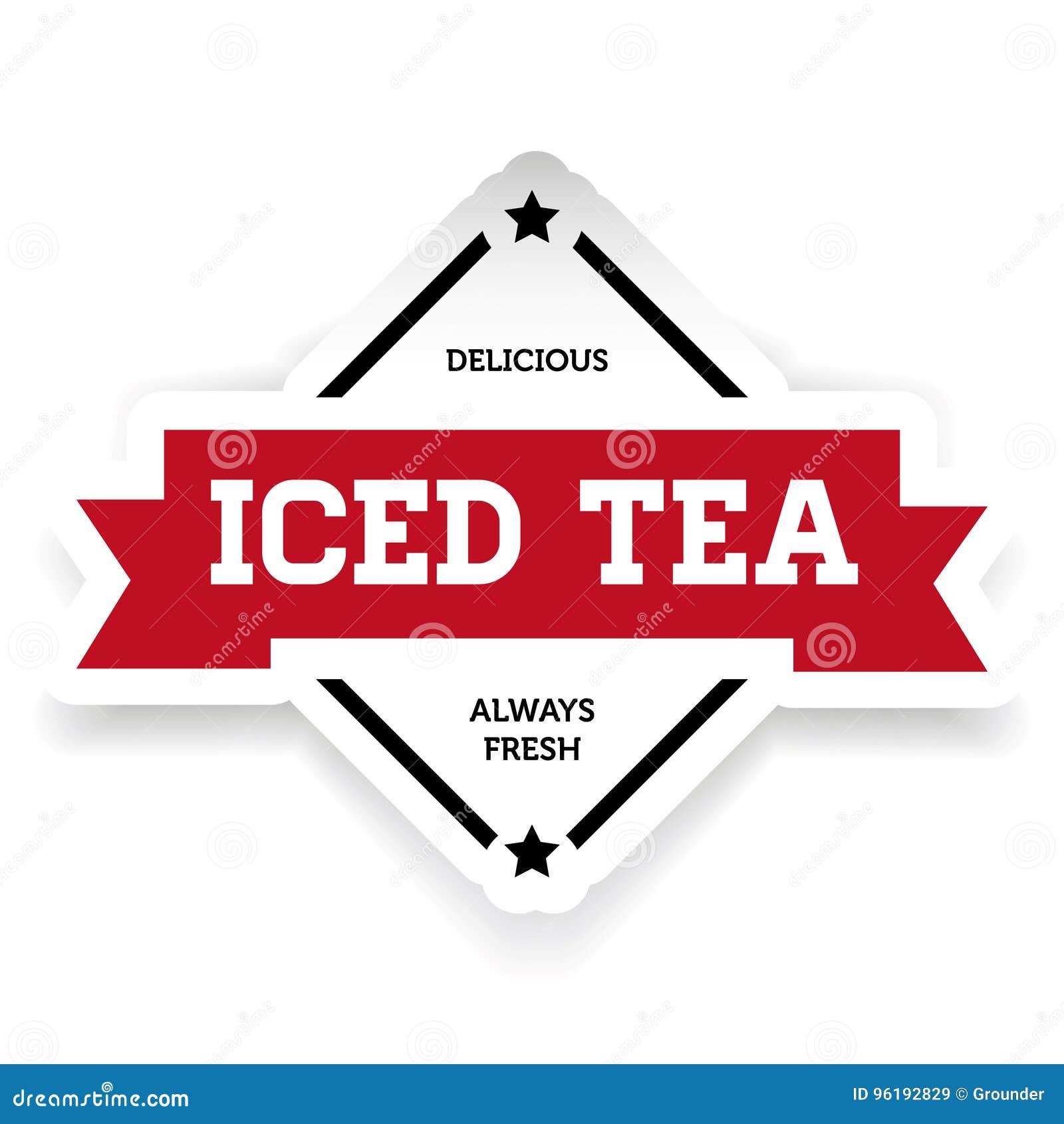 Ice Tea vintage sign stock vector. Illustration of logo - 96192829